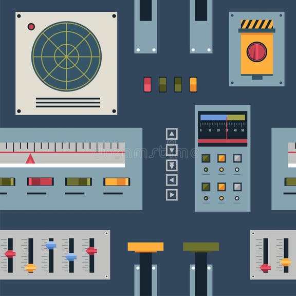 Control Panel with Switchers and Buttons Vector Stock Vector ...