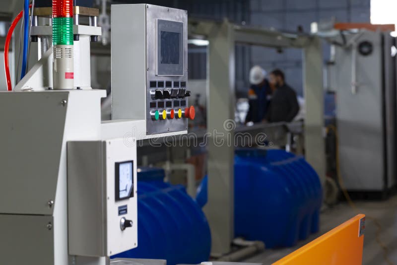 Control Panel System in a Cable Factory Stock Image - Image of engine ...