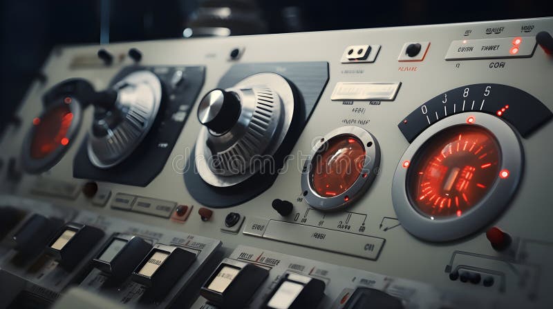 The Control Panel Television Equipment, TV Cable, Video Cable. Stock ...