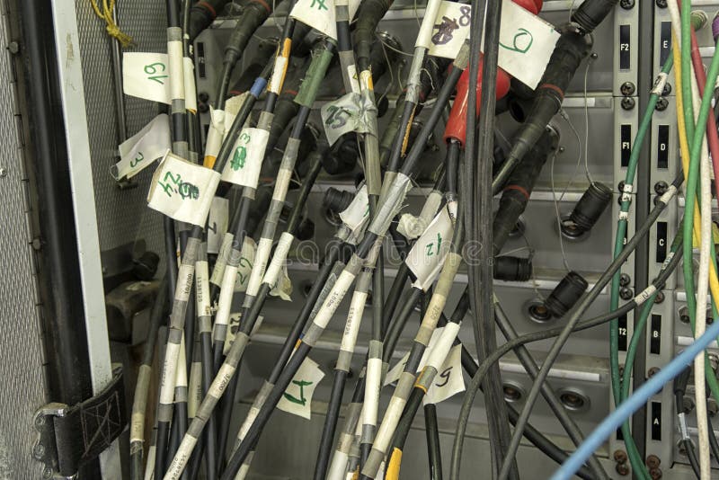 Button on the Control Panel Television Equipment. Stock Image - Image ...