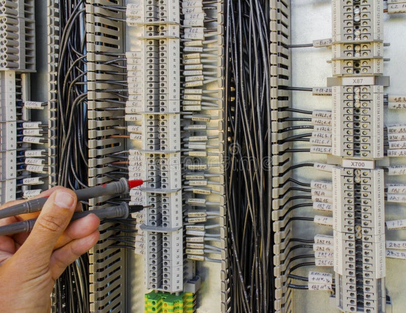 Control Panel with Terminals and Wires Stock Photo - Image of ...