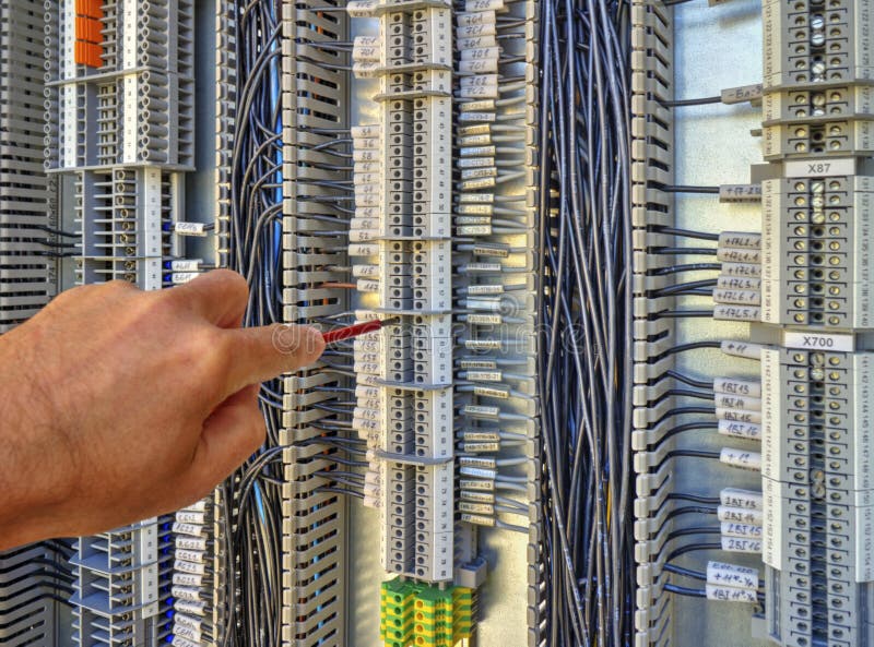 Control Panel with Terminals and Wires Stock Image - Image of automatic ...