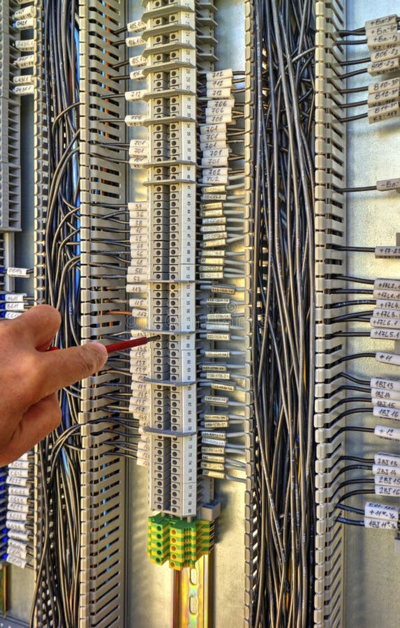 Control Panel with Terminals and Wires Stock Photo - Image of circuit ...