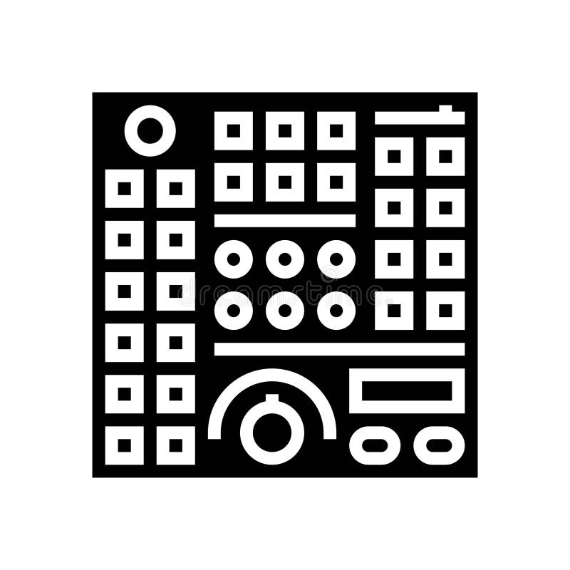 Control Panel Tool Work Glyph Icon Vector Illustration Stock ...