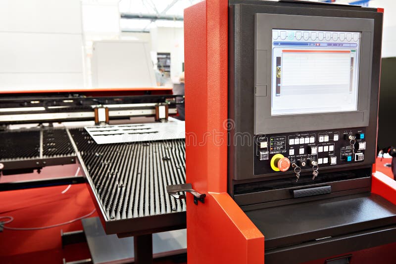 Electro Mechanical Coordinate and Turret Punch Press CNC Stock Image ...