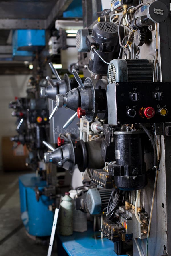 Control Panel of Typography Machine Stock Image - Image of industrial ...
