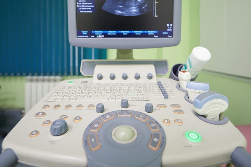 Control Panel of Ultrasound Machine in the Clinic Stock Photo - Image ...