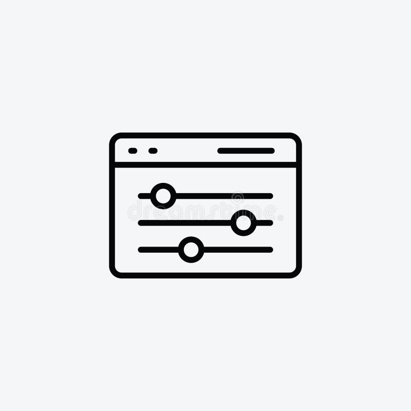 Control Panel Vector Icon Set Stock Vector - Illustration of channel ...