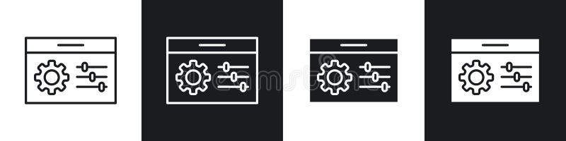 Control Panel Vecor Icon Set Stock Illustration - Illustration of ...