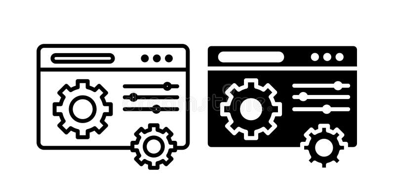 Control Panel Vecor Icon Set Stock Vector - Illustration of students ...