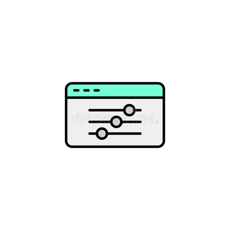 Control Panel Vector Icon Isolated on White Background Stock Vector ...