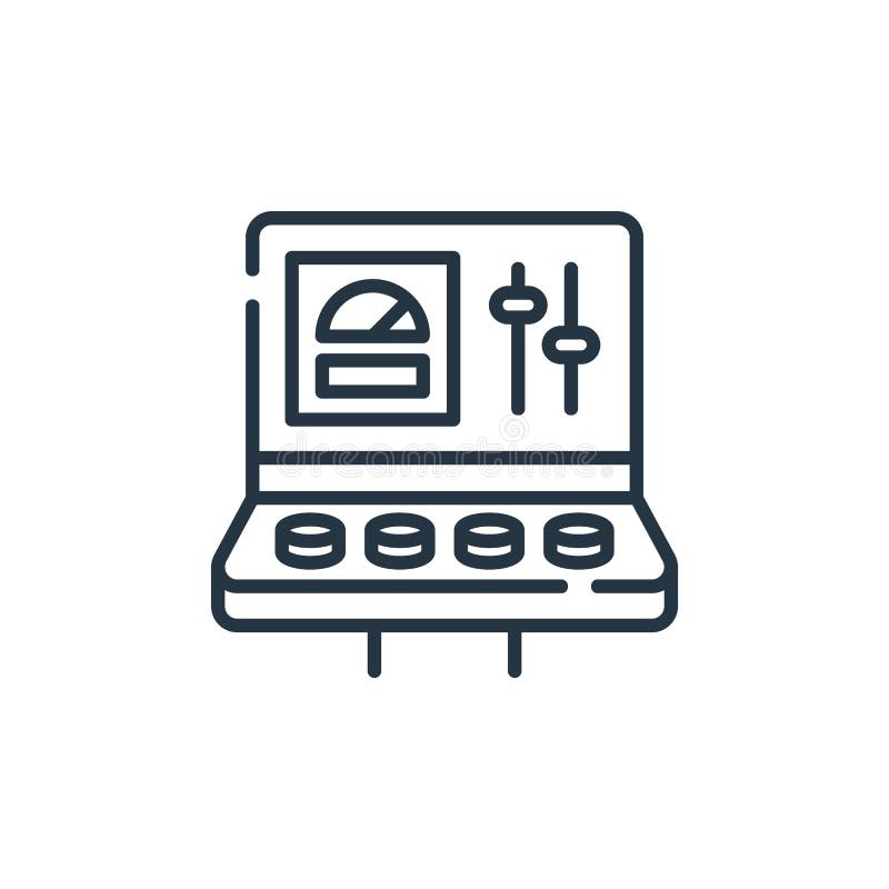 Control Panel Vector Icon Isolated on White Background. Outline, Thin ...