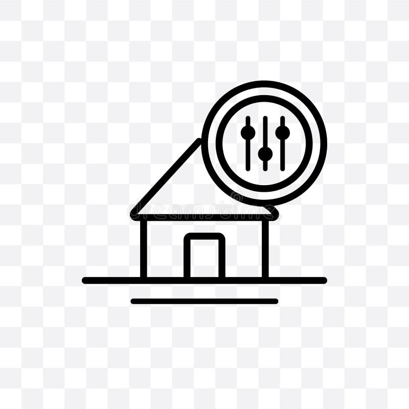 Control Panel Vector Linear Icon Isolated on Transparent Background ...