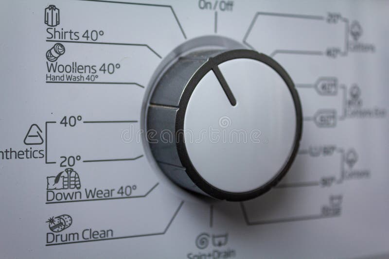 Control Panel of a Washing Machine Stock Photo - Image of knob ...