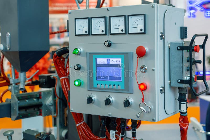 The Control Panel of the Welding Machine. Stock Image - Image of modern ...