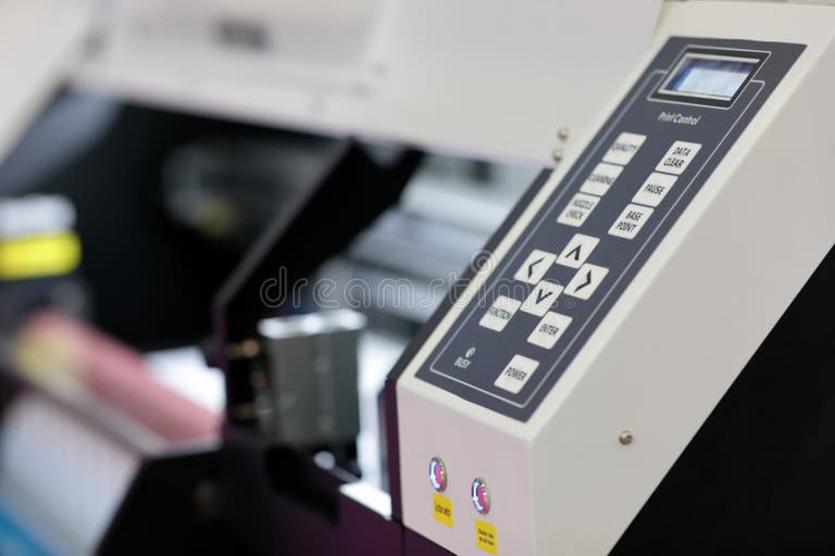Control Panel of Wide Format Inkjet Printer Stock Photo - Image of ...