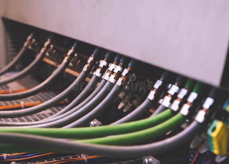 Control panel with wiring stock image. Image of automatic - 180386657