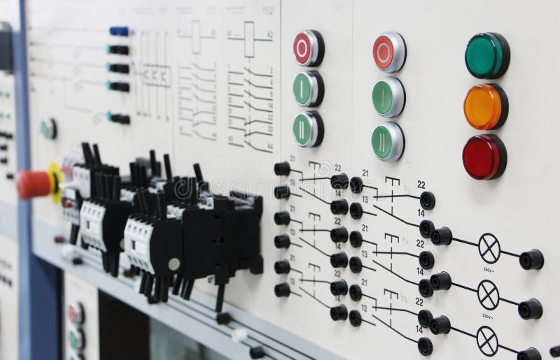 Control Panels in an Electronics Lab Stock Image - Image of board ...