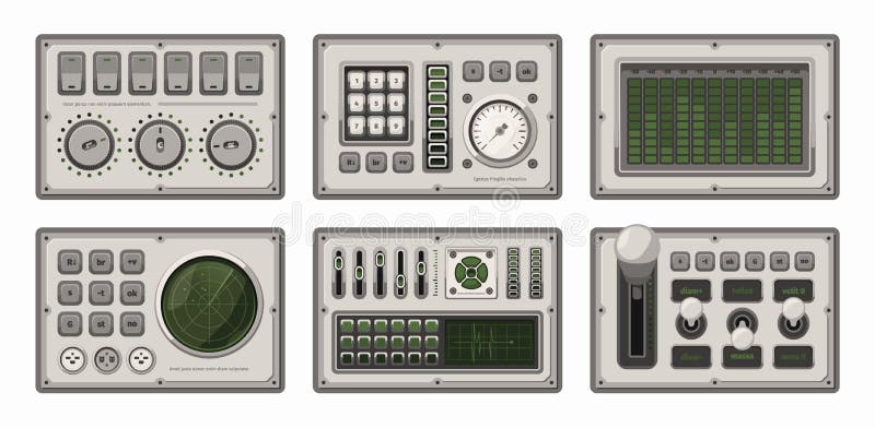 Control Panels Templates. Ui Colored Set Buttons Checkboxes Frames ...