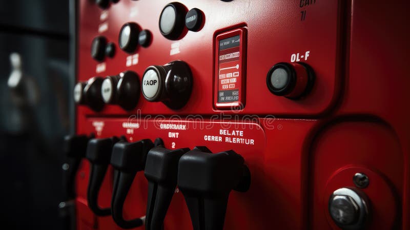 Control Red Lifts in Car Service Garage Stock Illustration ...