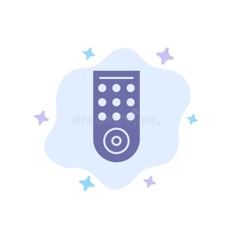 Control, Remote, TV Blue Icon on Abstract Cloud Background Stock Vector ...
