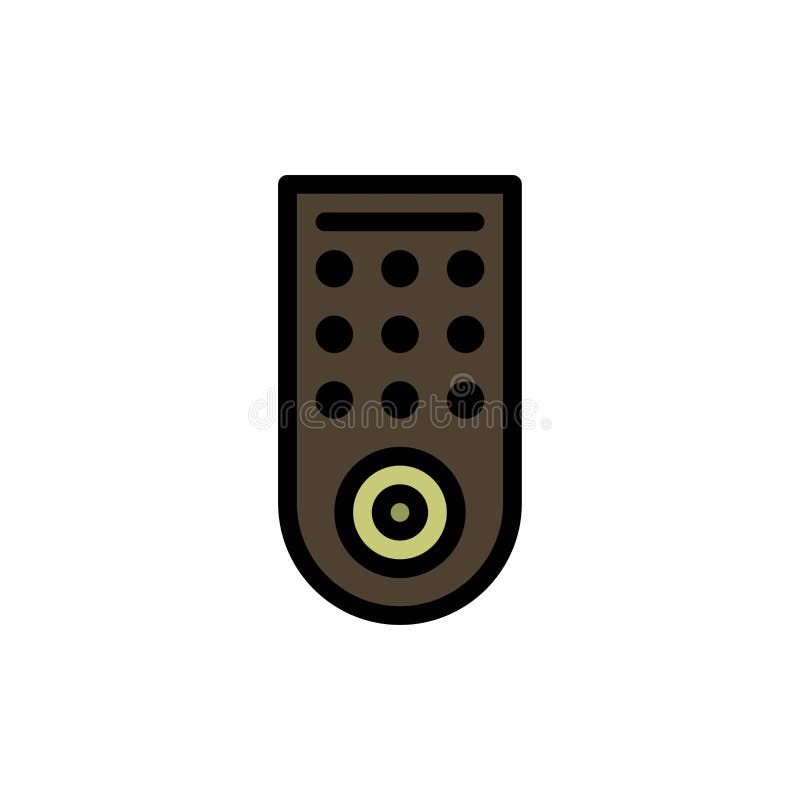 Control, Remote, TV Flat Color Icon. Vector Icon Banner Template Stock ...