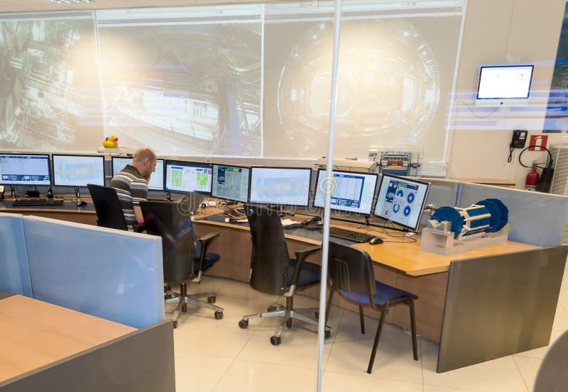 CERN ATLAS Control Room editorial stock image. Image of centre - 11870069