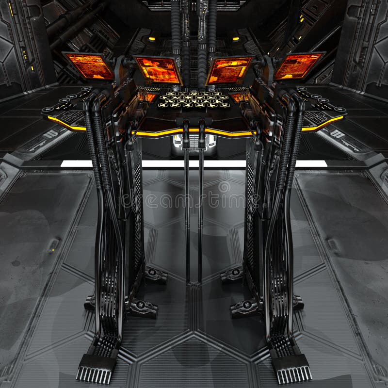 Control room stock illustration. Illustration of technology - 69381006