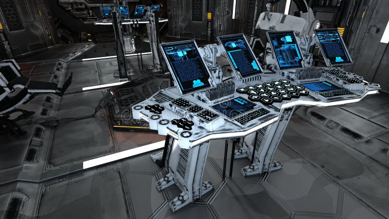Control room stock illustration. Illustration of future - 69381036