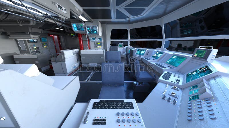 Control room stock illustration. Illustration of science - 63479020