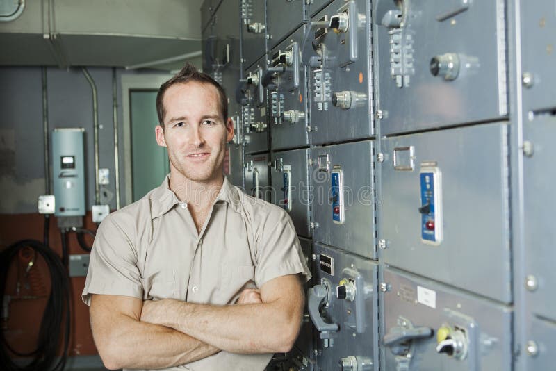 Control Room Engineer. Power Plant Control Panel Stock Image - Image of ...