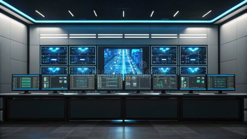 Control Room Equipped with Advanced Technology for Smart Cybersecurity ...