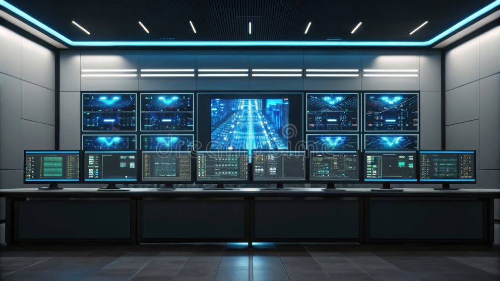 Control Room Equipped with Advanced Technology for Smart Cybersecurity ...