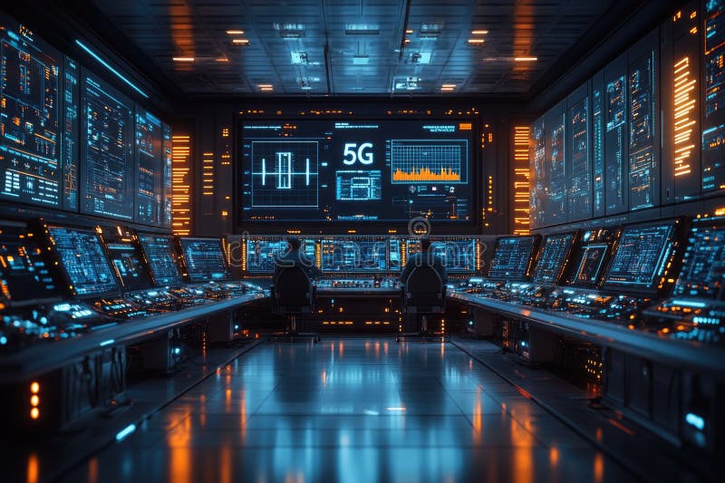 A Control Room Filled with Various Electronic Devices and Instruments ...