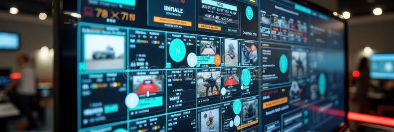 Control Room Interactive Digital Panels Data Surveillance Analysis Stock Photos - Free & Royalty ...