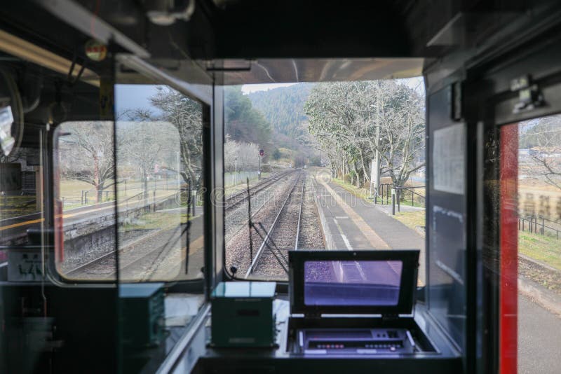 Control Room of a Japanese Train, JR, Nobody Stock Image - Image of ...
