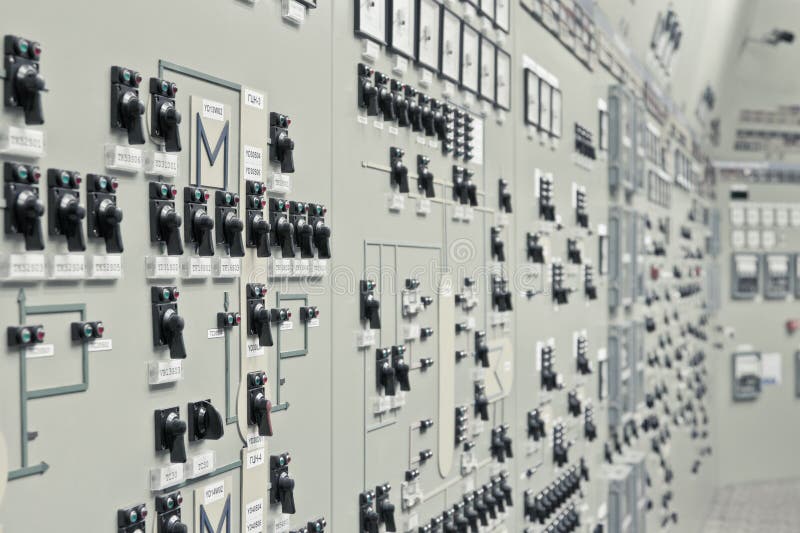 Control Room of the Nuclear Power Generation Plant Stock Photo - Image ...