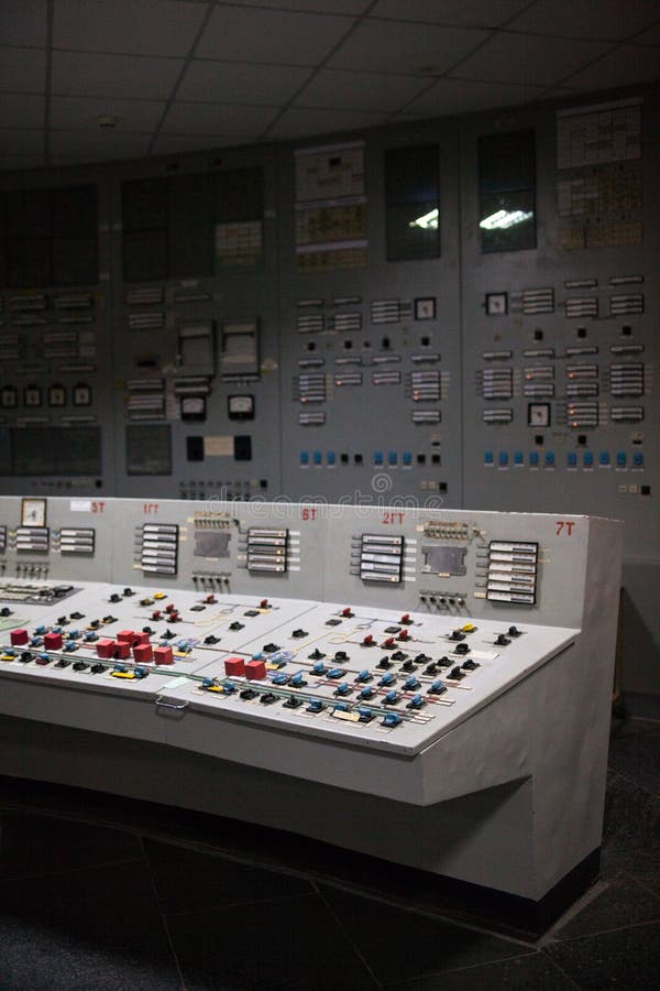 Control Room of the Nuclear Power Plant Stock Photo - Image of indoors ...