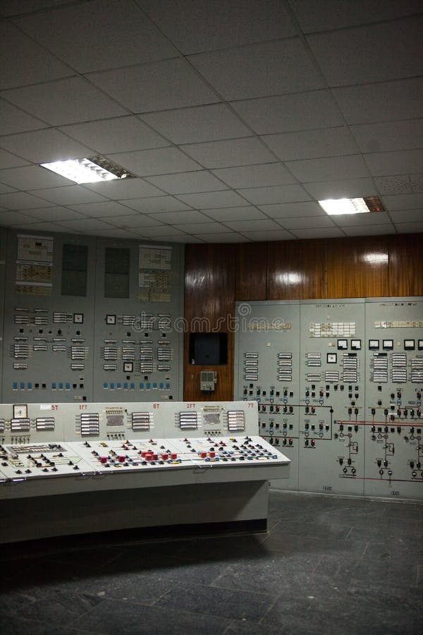 Control Room of the Nuclear Power Plant Stock Photo - Image of factory ...