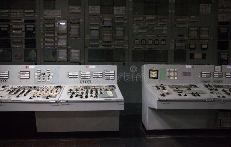 Control Room of the Nuclear Power Plant Stock Image - Image of device ...