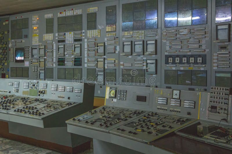 Control Room in a Nuclear Power Plant with a Variety of Electronic ...
