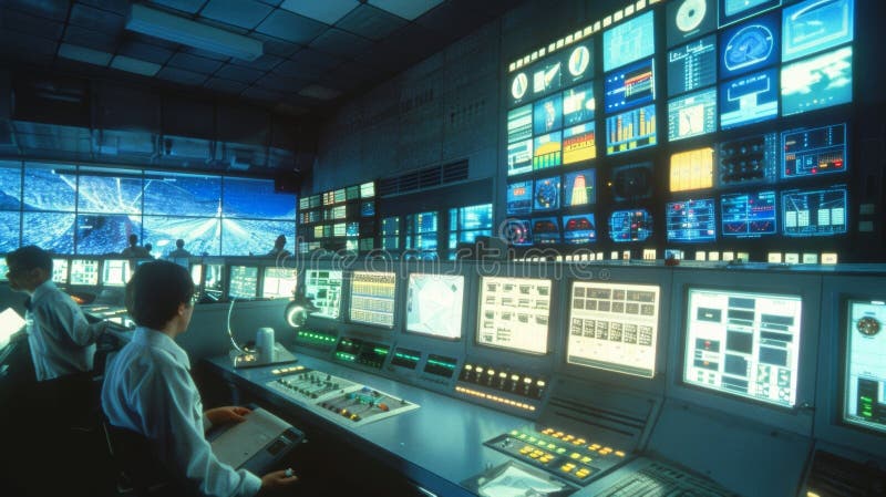 A Control Room at a Nuclear Waste Management Facility Where Workers ...