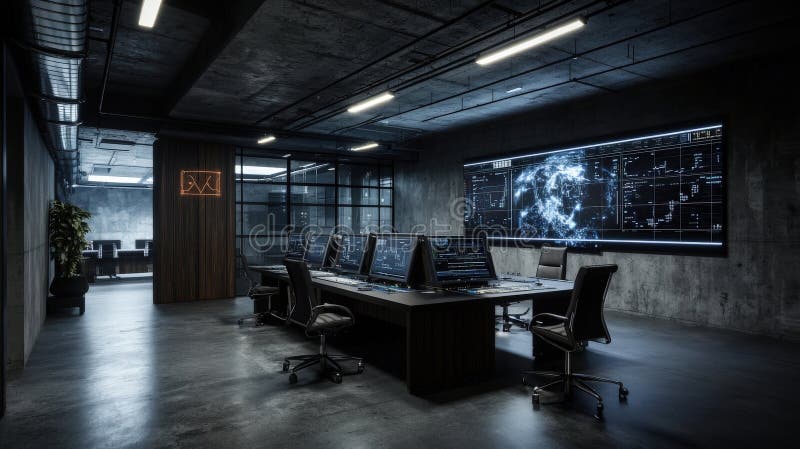 Control Room Operations High-tech Facility Digital Display Environment ...