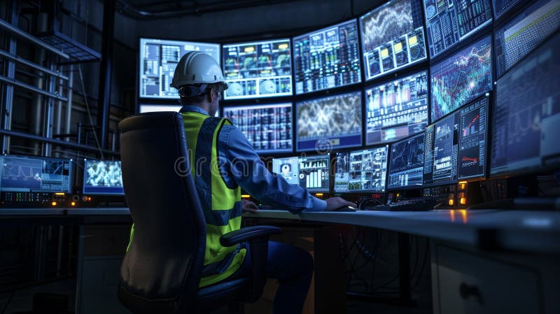 The Control Room Operator. AI Generated Stock Photo - Image of ...