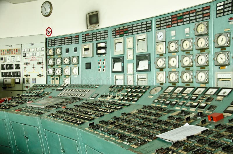 An old control room stock photo. Image of buttons, industry - 61842508