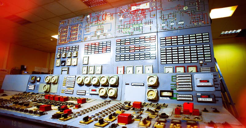 Control Room of an Power Generation Plant Stock Photo - Image of ...