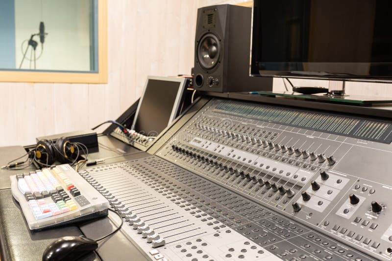 The Control Room of a Recording Studio Stock Image - Image of ...