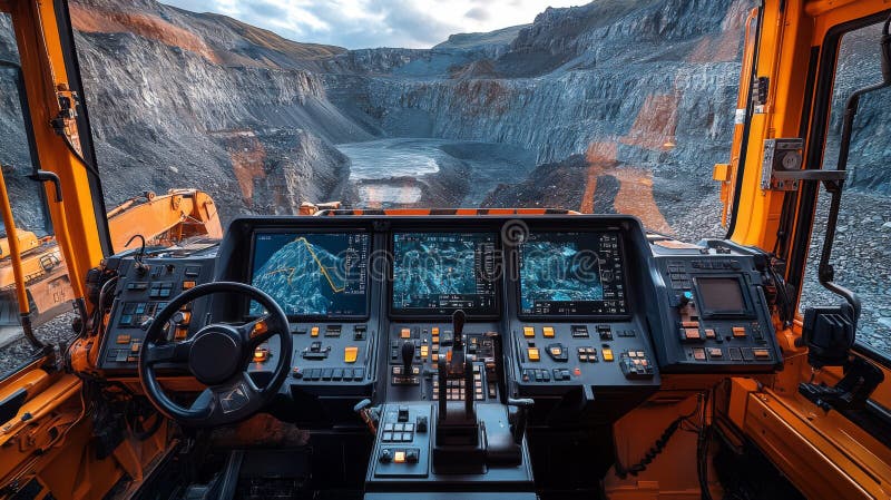 Control Room View of Mining Operation with Advanced Technology ...