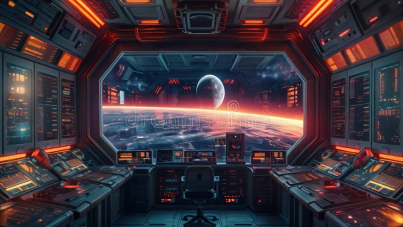 Control Room View from a Reusable Rocket Launch Stock Video - Video of ...