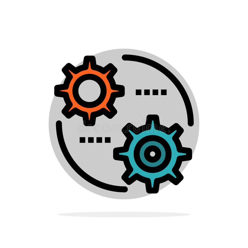 Control, Setting, Gear, Setting Abstract Circle Background Flat Color ...